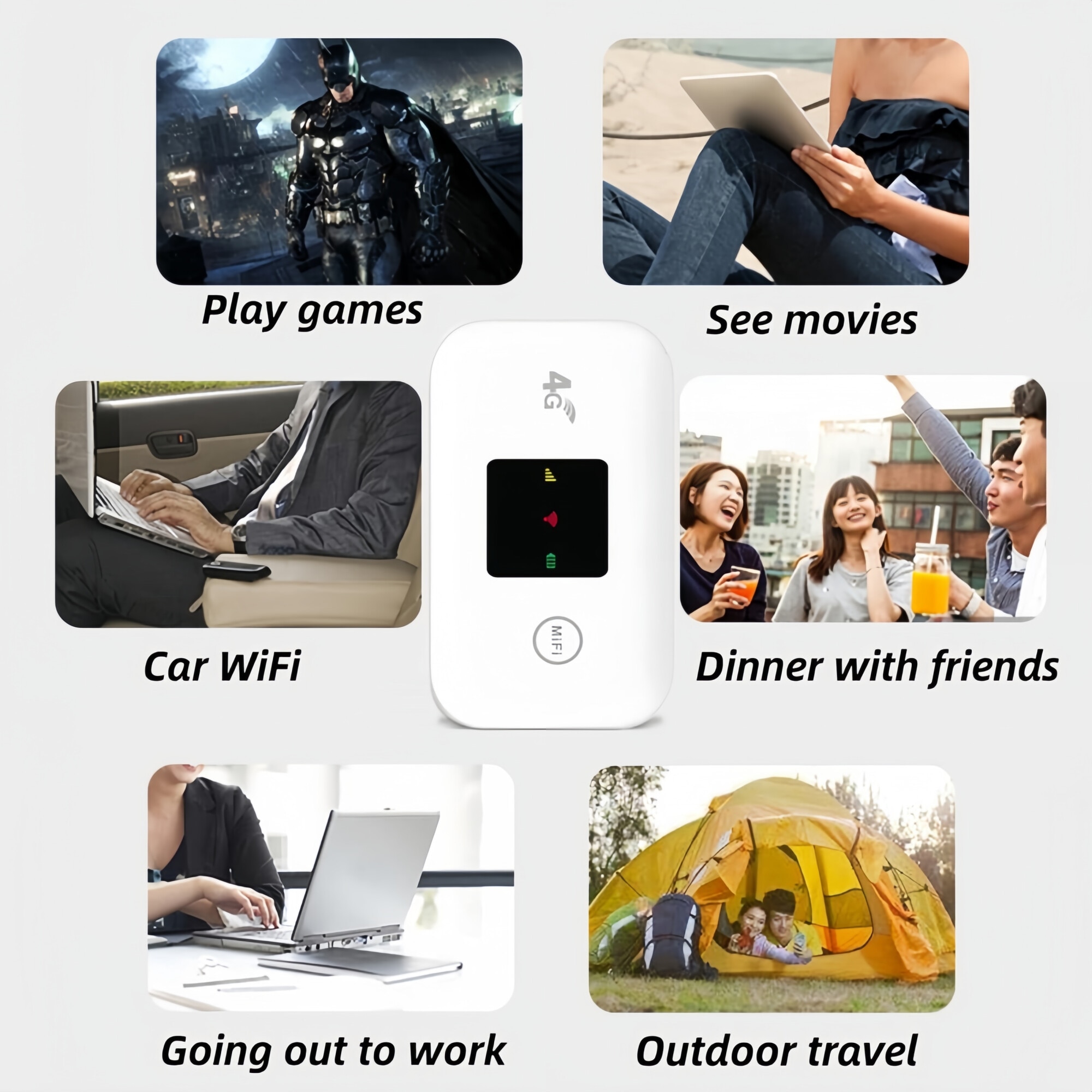 Router portabil, MF800-E, router 4G, slot SIM, 150Mbps, Suporta 10 ...