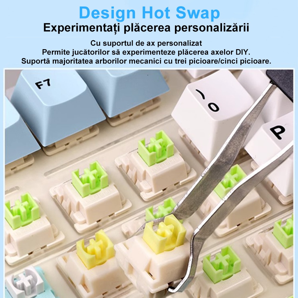AULA F75 Механична геймърска клавиатура - Harvestor превключватели, 3 ...