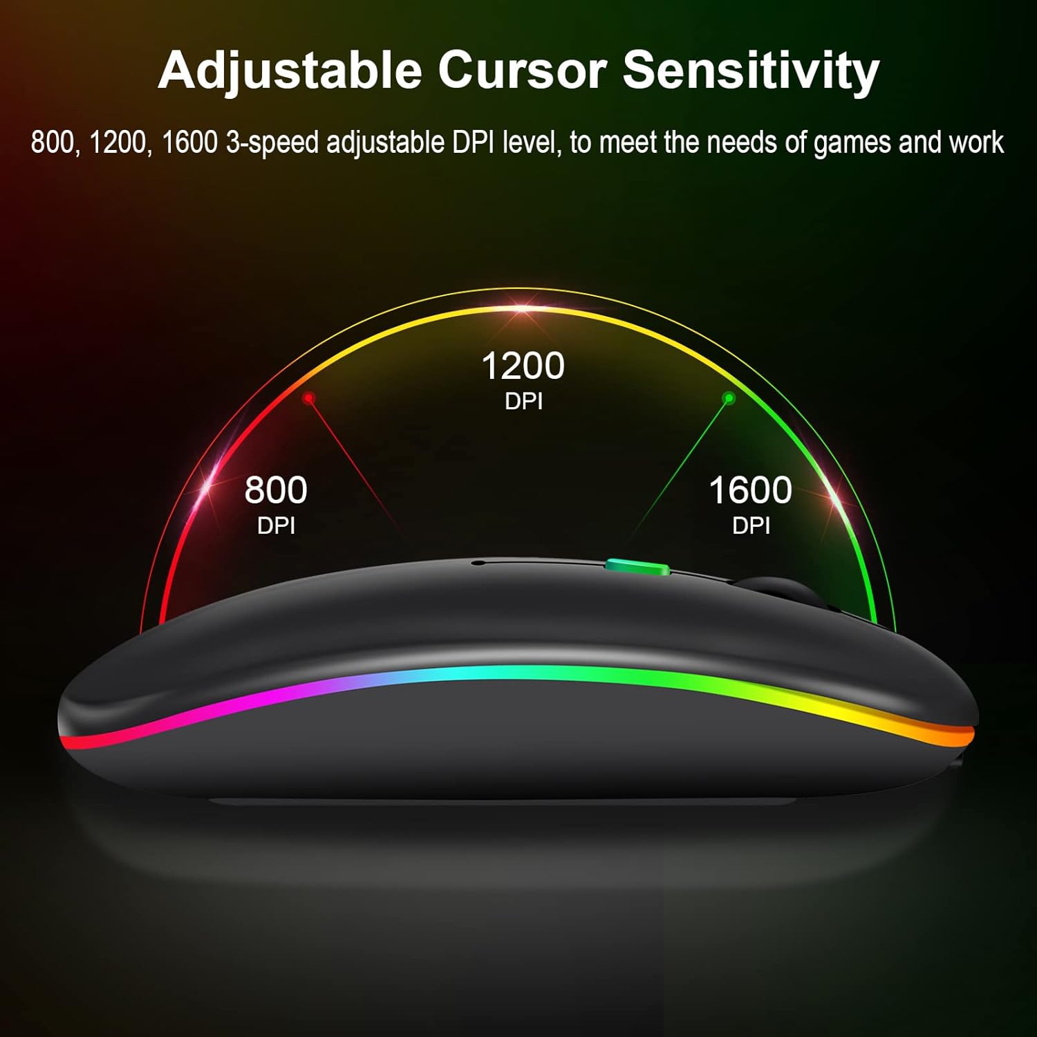 Mouse optic wireless iNext 2.4G si Bluetooth dual-mode, cu iluminare ...