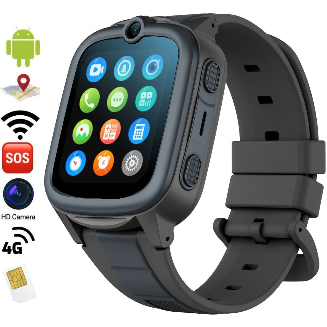 Ceas Mini Smartwatch copii, 4G, cu GPS, Apel telefonic video, Buton SOS ...