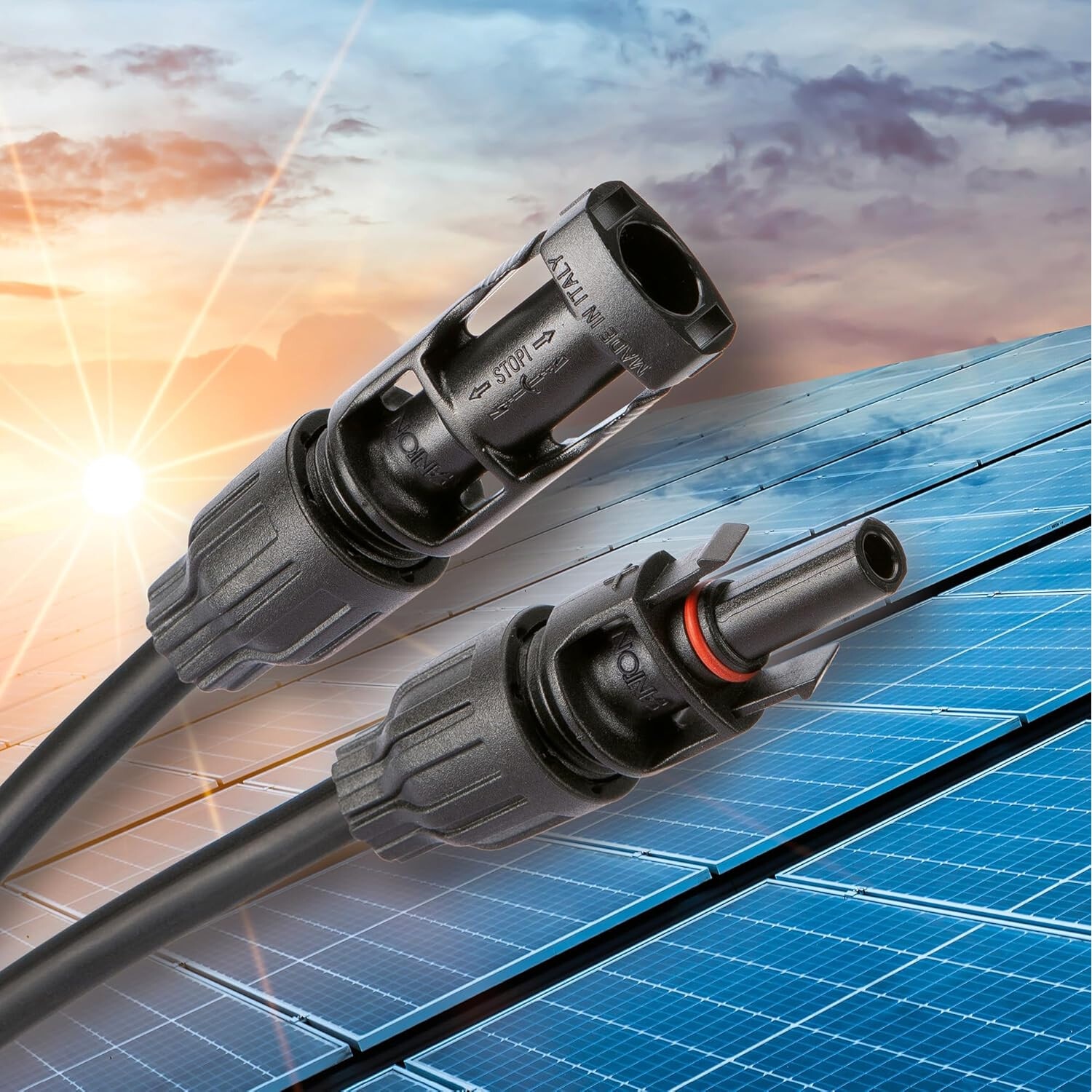 Set Conectori Fotovoltaici MC4, IP68, Mama/Tata, Pentru Cablu 4-6 mm² ...