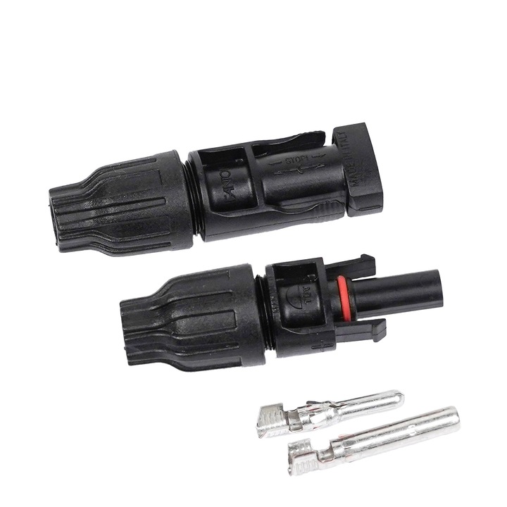 Set Conectori Fotovoltaici MC4, IP68, Mama/Tata, Pentru Cablu 4-6 mm² ...