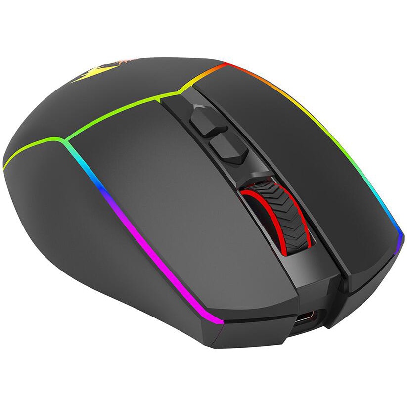 Mouse gaming Redragon Axe Pro, bluetooth, wireless, cu fir, iluminare ...