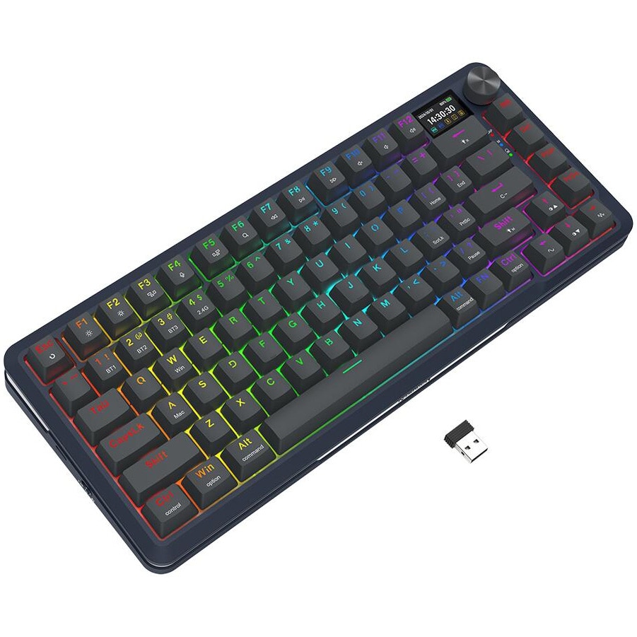 Tastatura gaming mecanica Redragon Flekact Pro, bluetooth, cu fir ...
