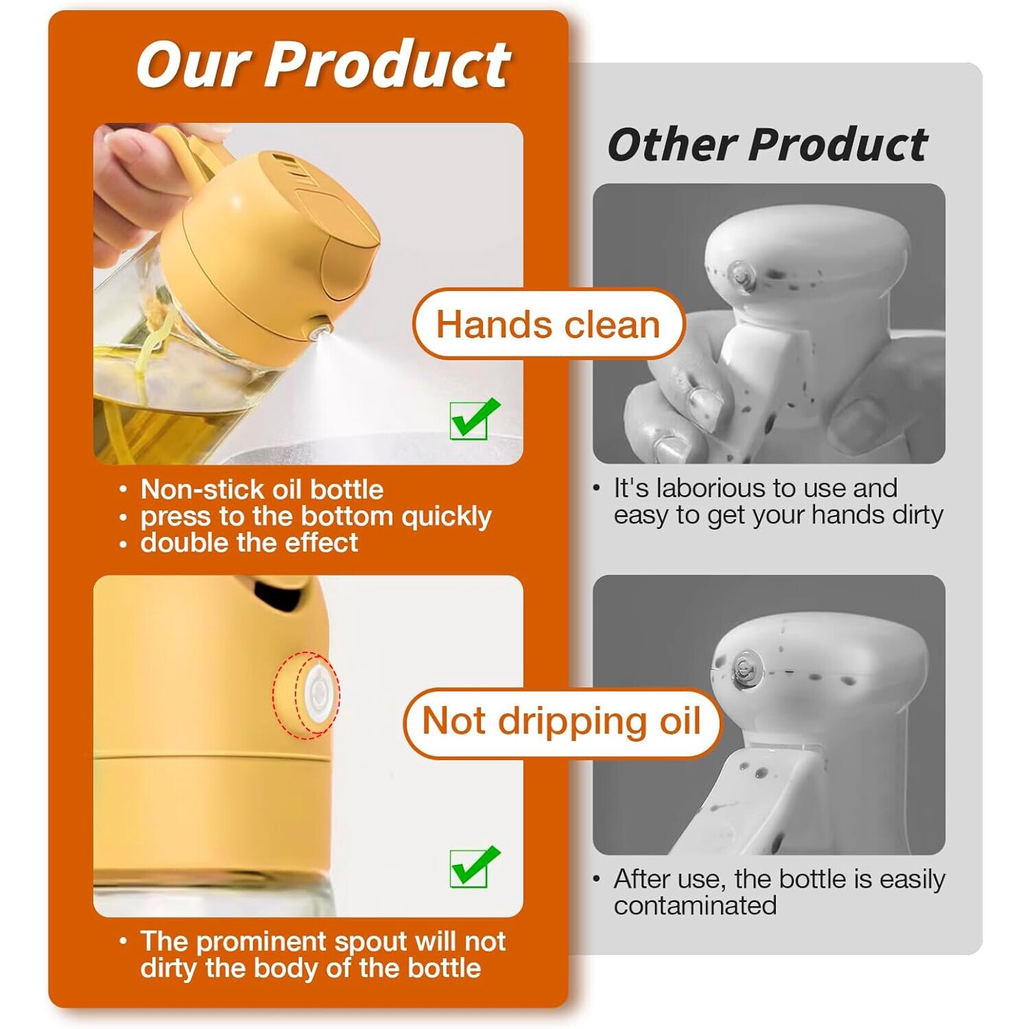 Set 2 Pulverizatoare pentru Ulei sau alte lichide 2 in 1 Aurov ...