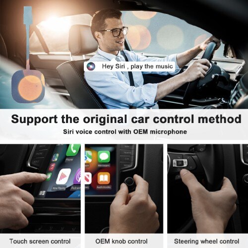 Modulator Auto CarPlay Wireless IOS, Smart USB adaptor car play ...