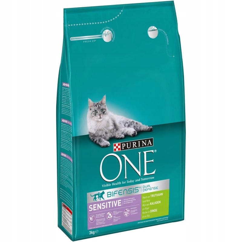 Hrana uscata pentru pisici, Purina ONE Sensitive, curcan, formula ...