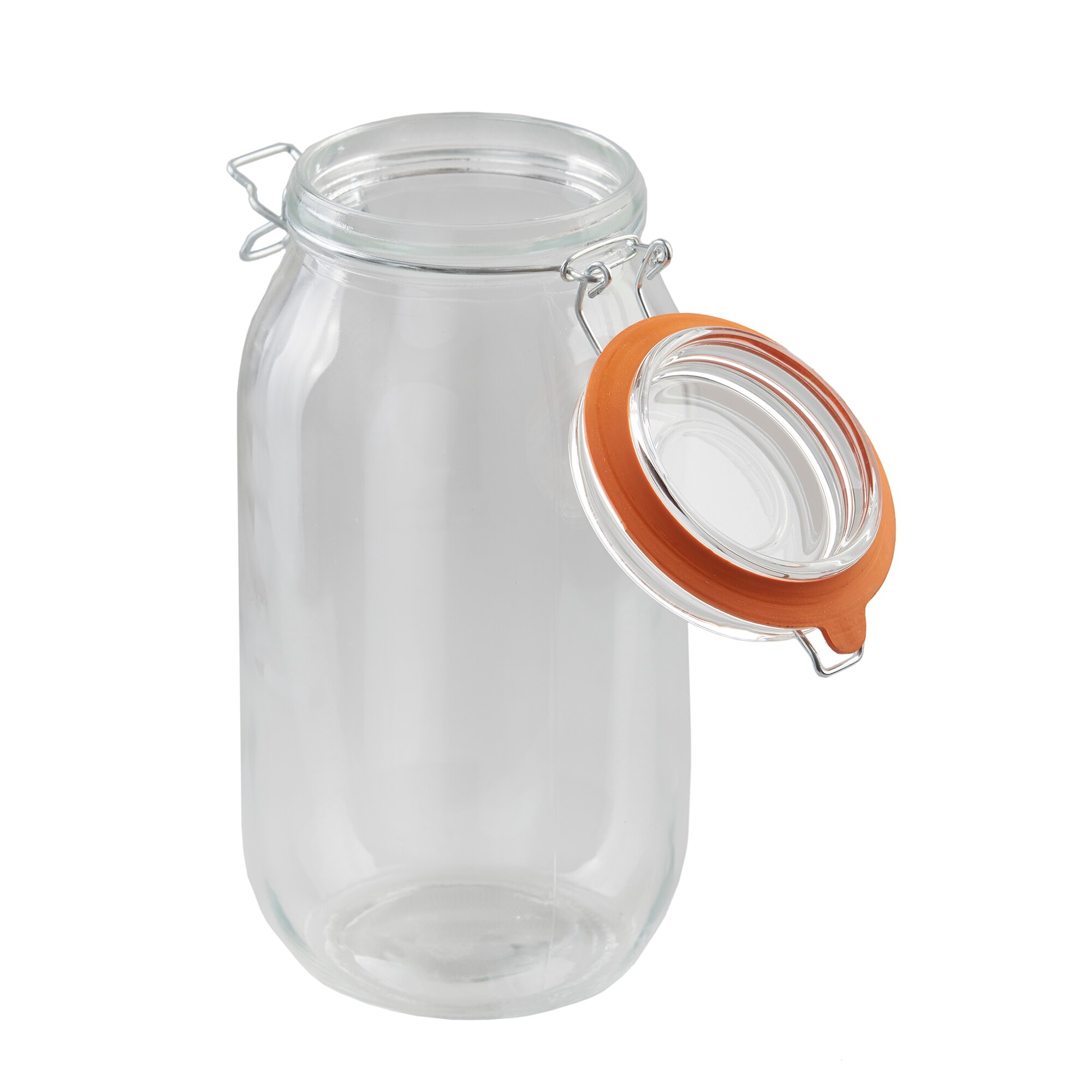 Borcan depozitare sticla + capac, 2000 ml - eMAG.ro