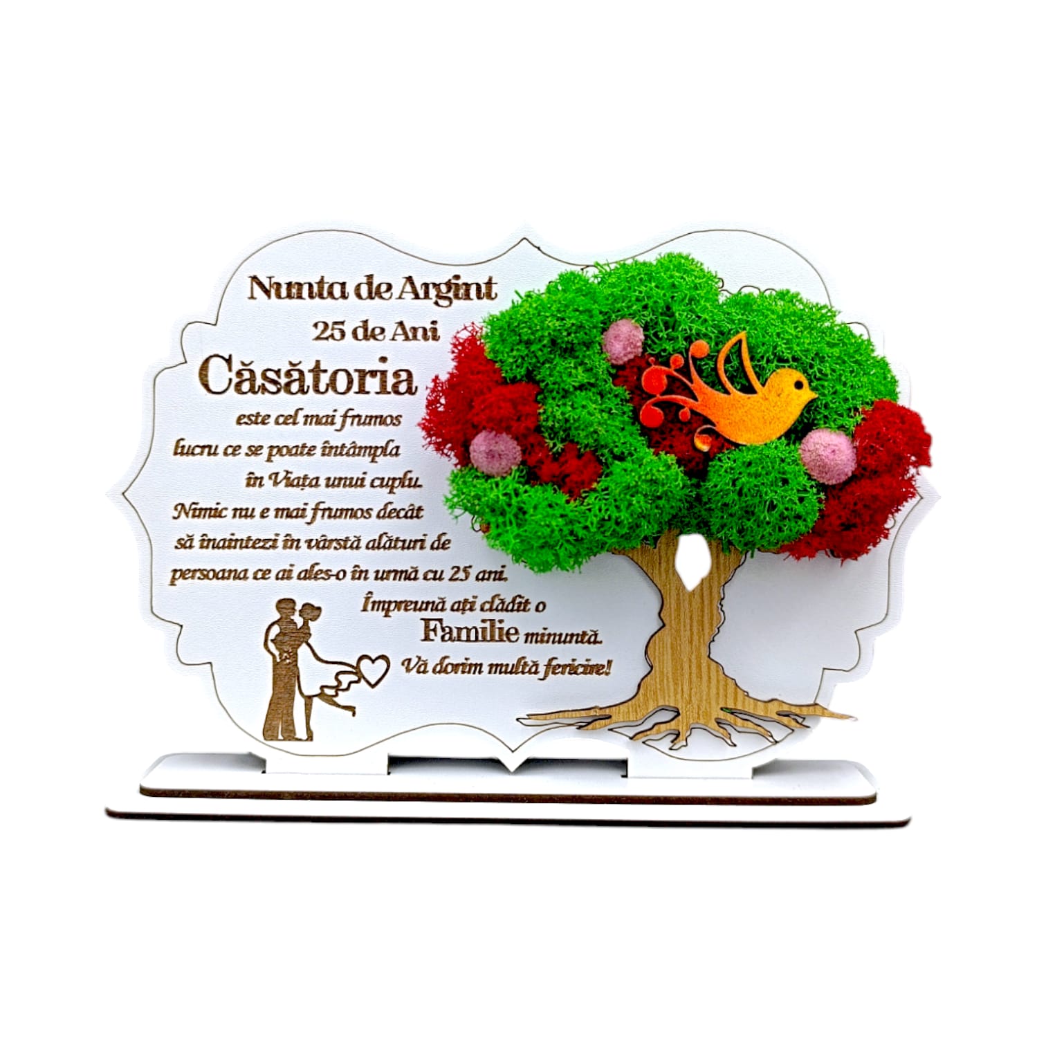 Decoratiune tablou cu suport, personalizat cu mesaj standard, cadou ...