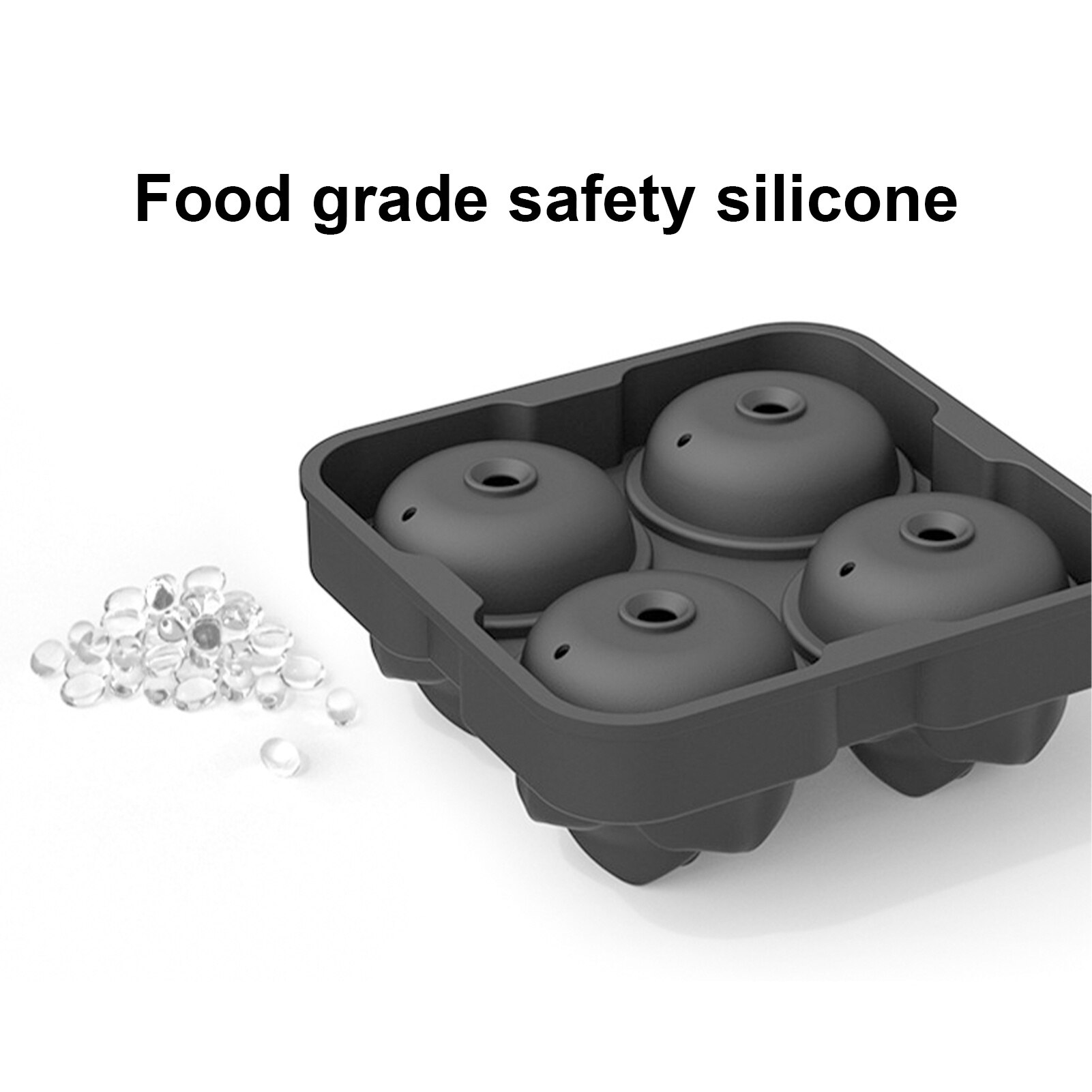 Forma cuburi de gheata, 4 compartimente, silicon alimentar, rezistent ...