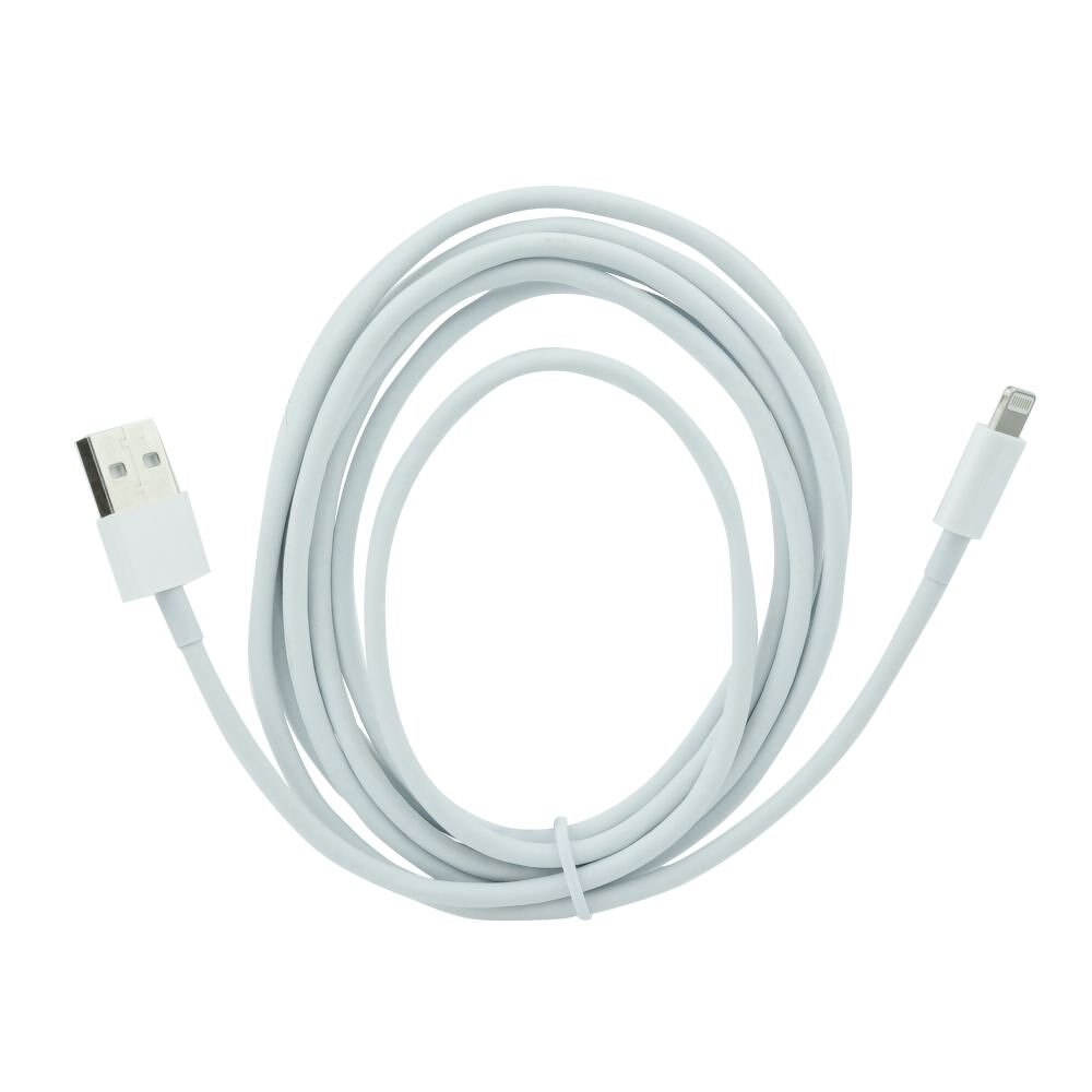 Cablu de date 3 metri Lightning pentru iPhone & iPad, alb - eMAG.ro