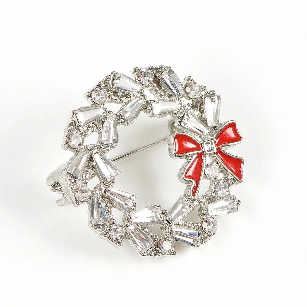 Brosa argintie martisor cu funda rosie, Meli Melo Paris - eMAG.ro