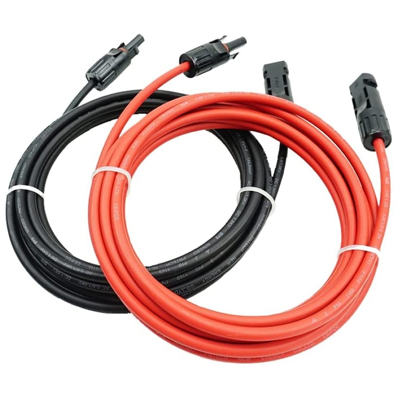 Set de 2 cabluri Panou Solar Profesionale - 2x2m, 6mm², IP67 si ...