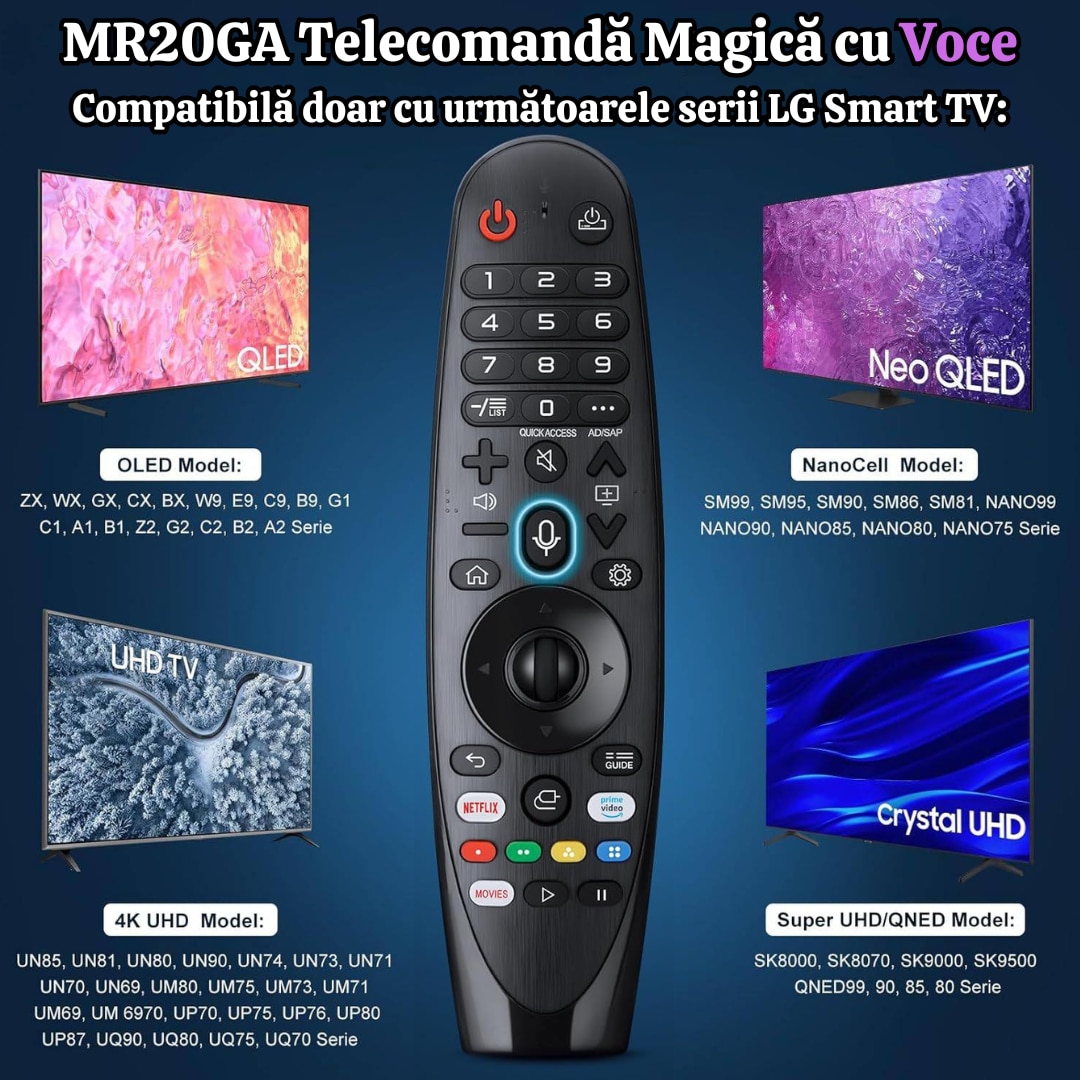 Telecomanda TV Universala, Compatibila cu LG Smart, Magic Mouse ...