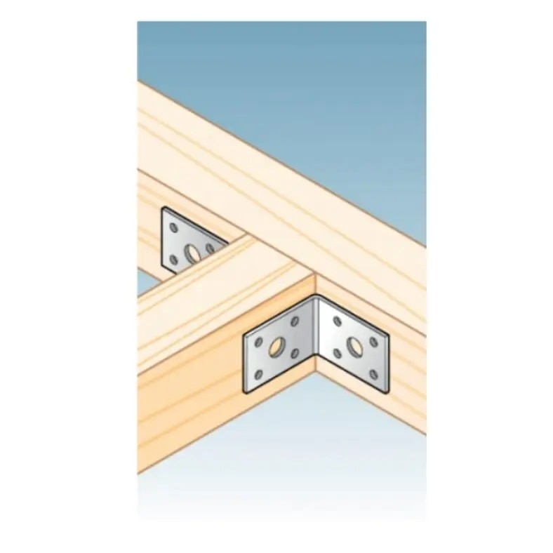 Coltar perforat pentru lemn Vinclu, 90 grade, tip 4n, zincat, 90 x 90 x ...
