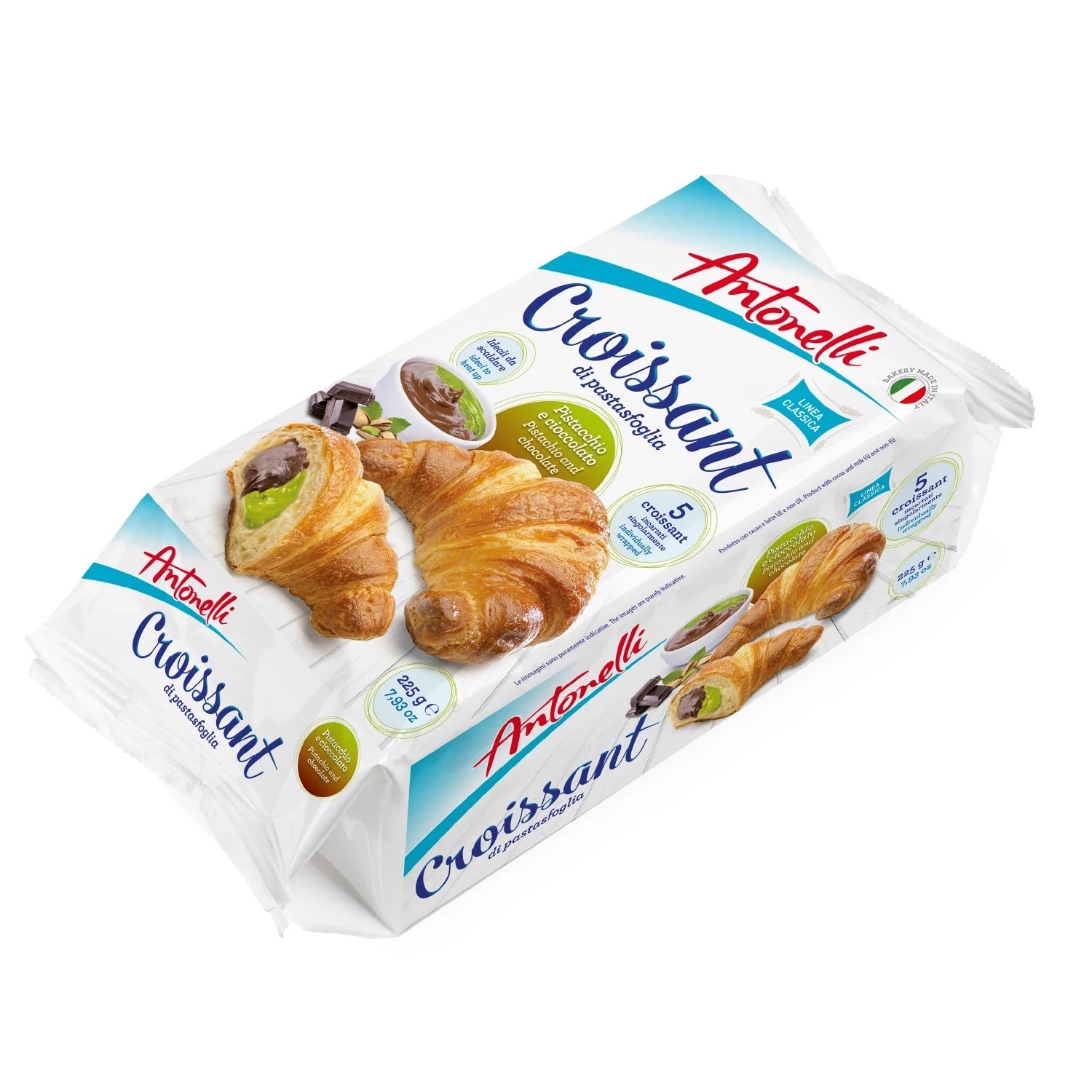 Croissant cu crema de fistic si ciocolata, Antonelli, 225 g - eMAG.ro