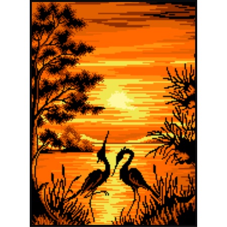 Rasarit de soare - kit goblen cu panza imprimata - eMAG.ro