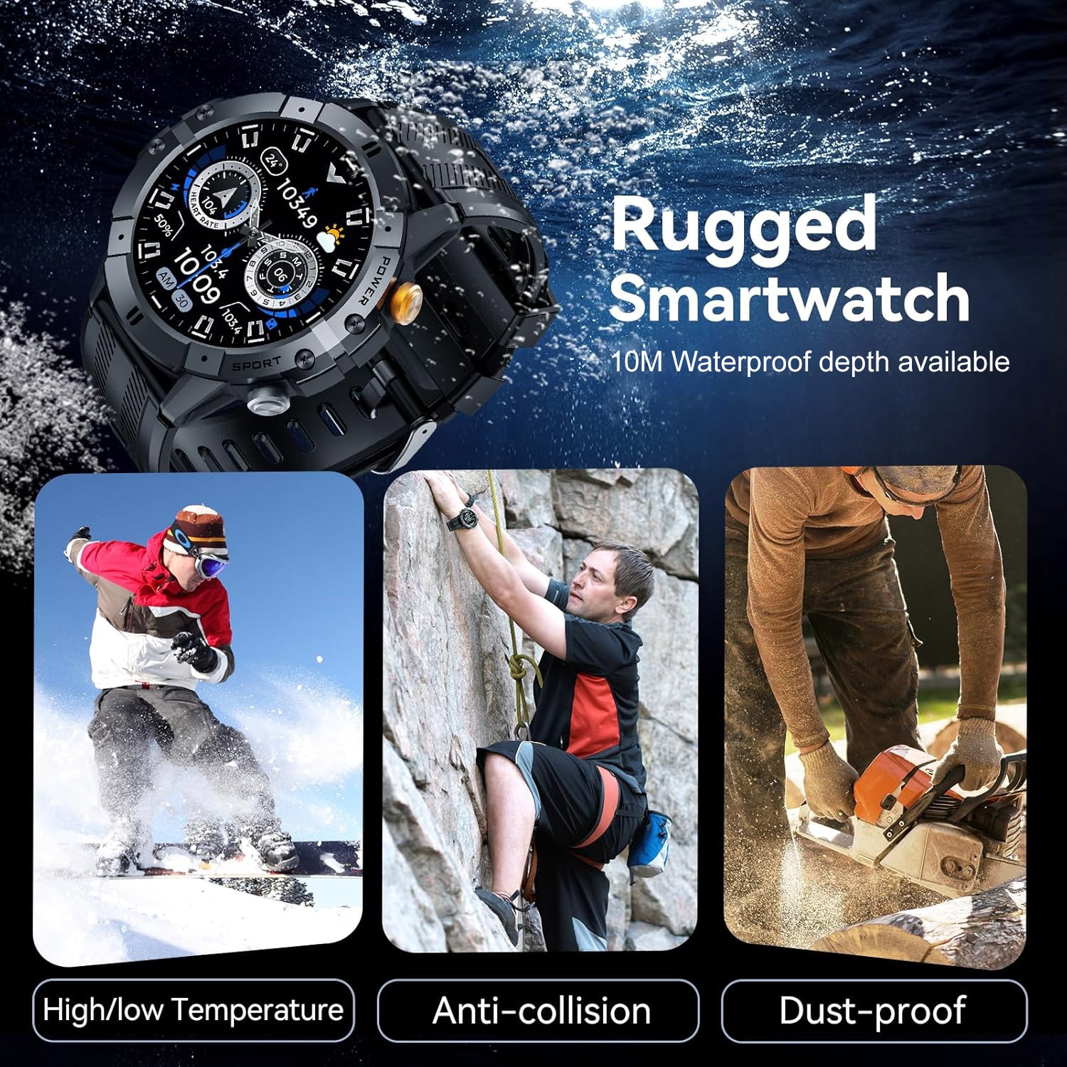 Smartwatch CUBOT Watch C29, Ecran AMOLED 1.52", Ceas inteligent pentru ...