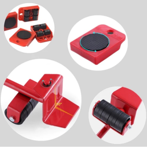 Set transportat si ridicat mobila, cu role pentru ridicat si mutat ...