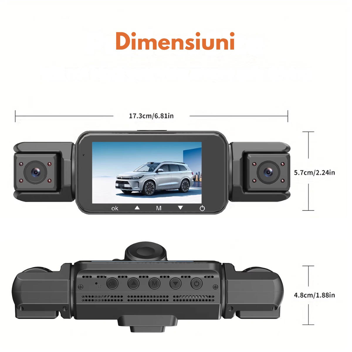Camera de bord pentru masina cu 4 canale 360° – FHD 1080P, VisionHub ...