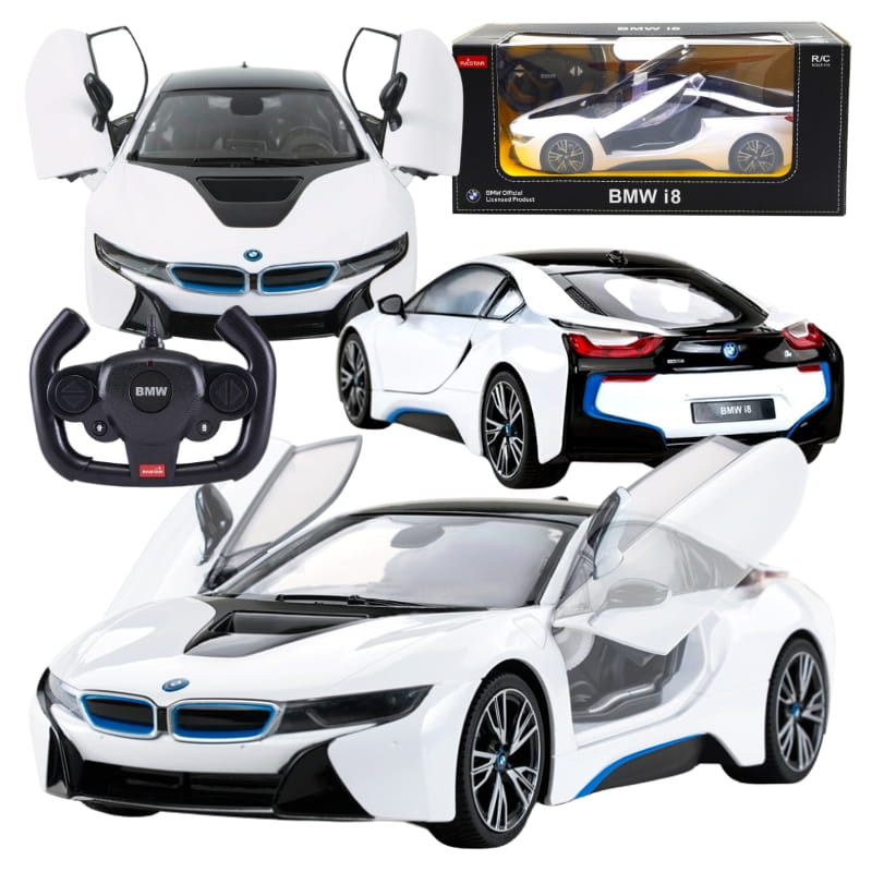 Masina Cu Telecomanda RC, Rastar, BMW I8, 1:14, Alb - eMAG.ro