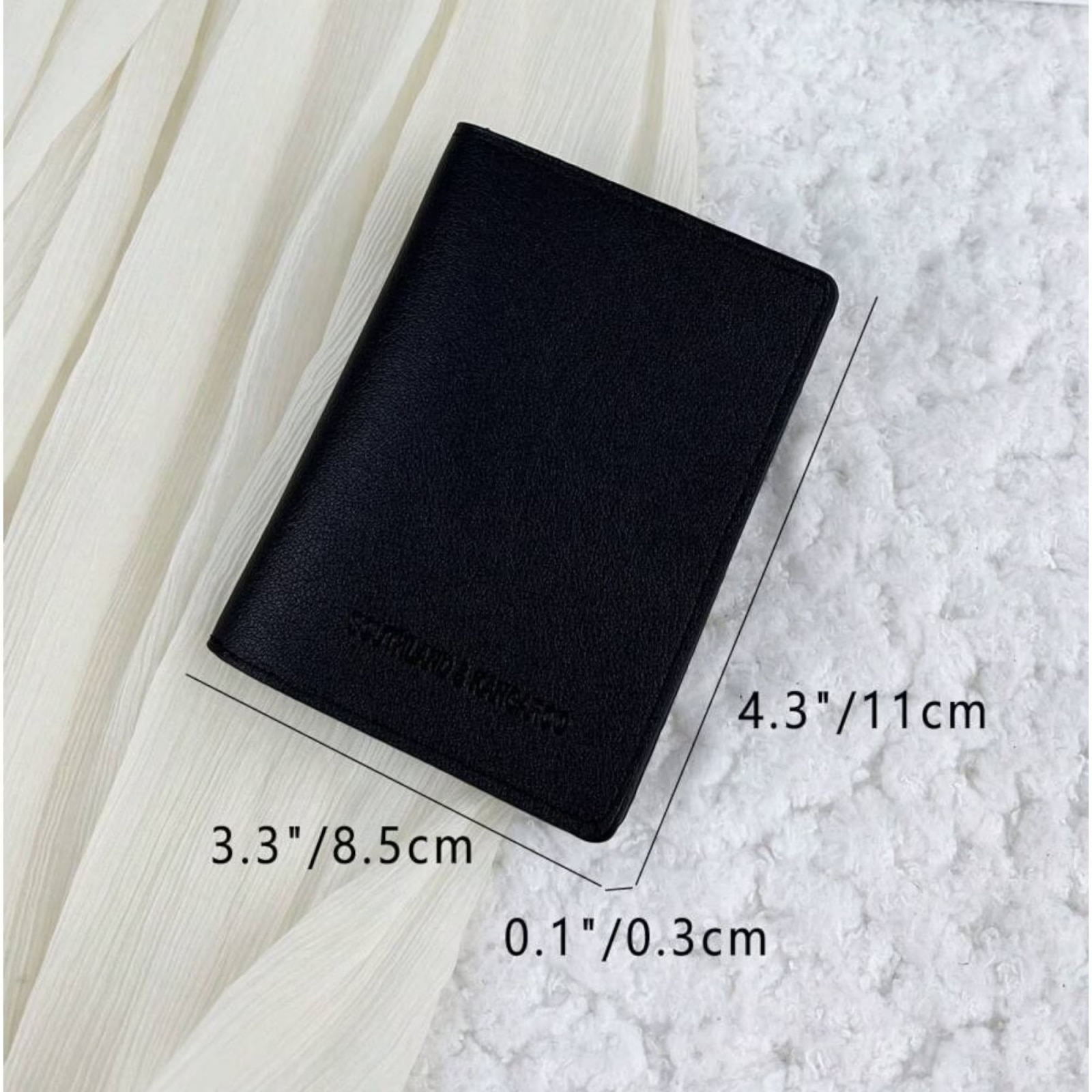 Mini portofel compact din piele PU, subtire si portabil, design modern ...