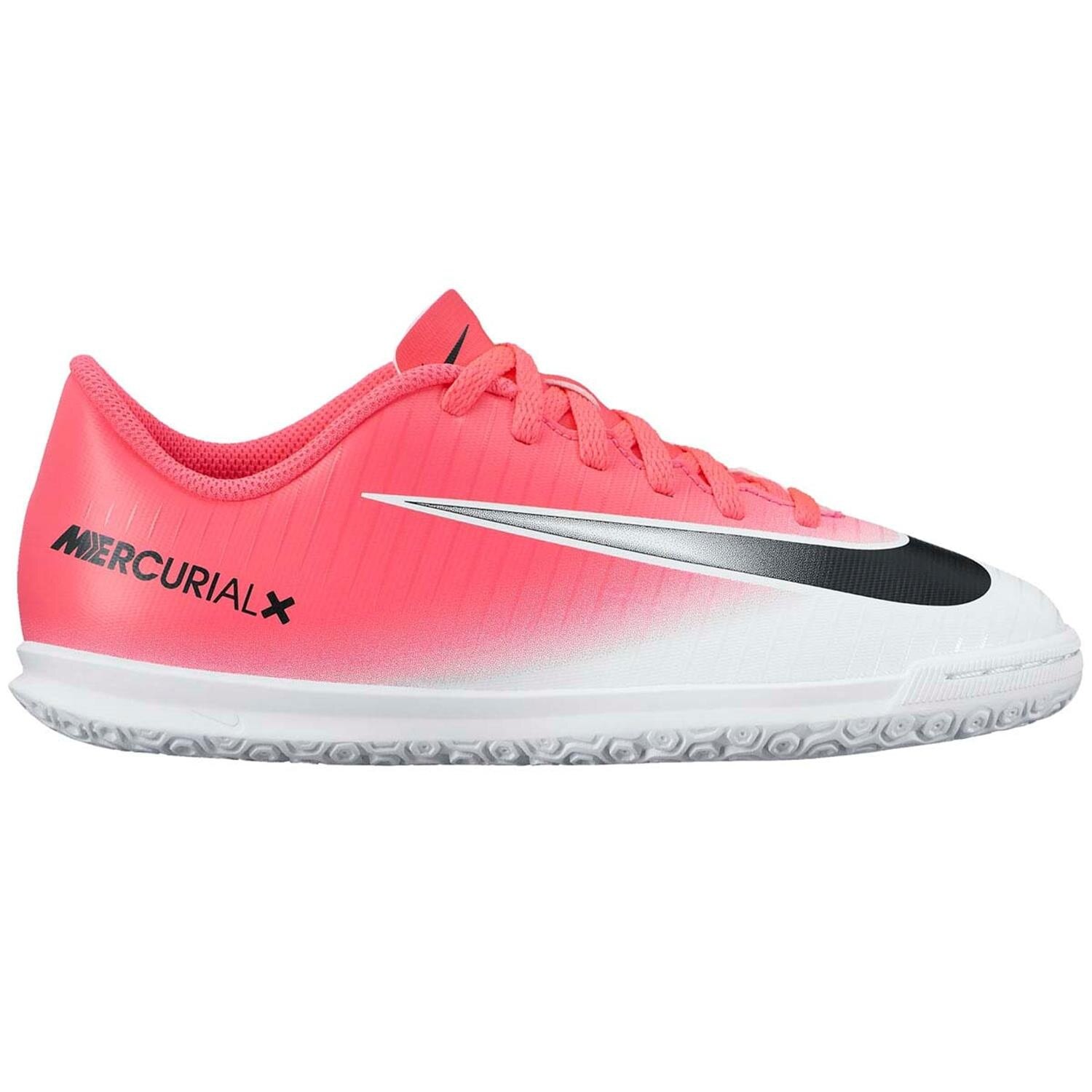 Ghete fotbal Nike Mercurialx Vortex III IC Jr, roz/alb, 36 - eMAG.ro