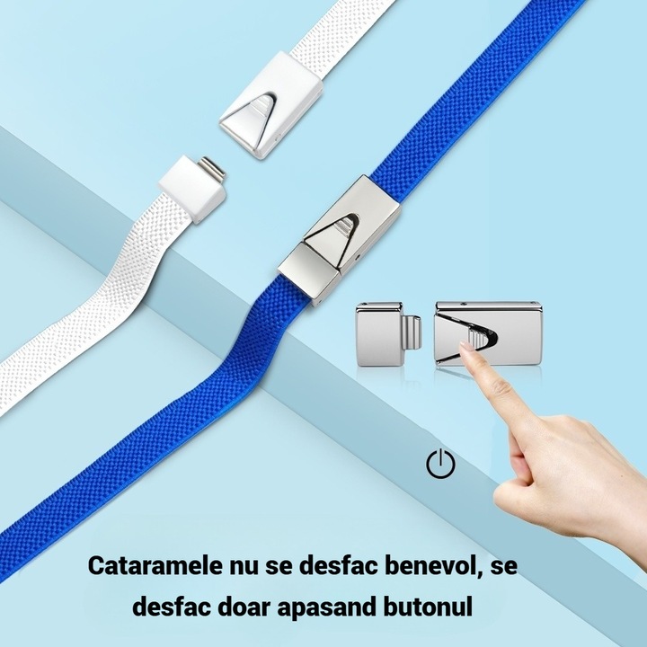 Catarame metalice AdyMel®, set 10 buc, pentru sireturi plate, capsule ...