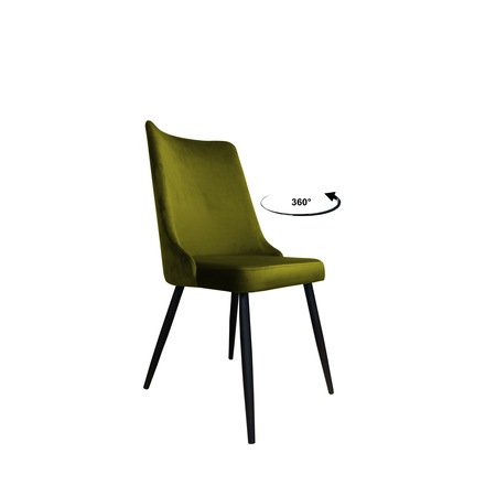 Scaun pivotant Victor, Atos, catifea, verde olive - eMAG.ro