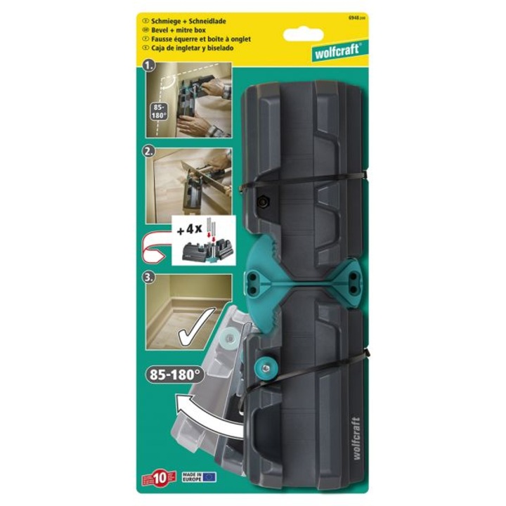 Echer reglabil cu dispozitiv de ghidaj pentru taiere Wolfcraft 6948200 ...
