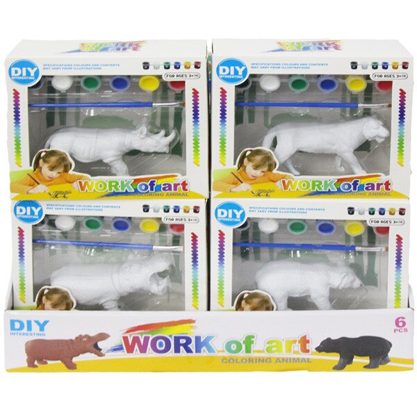 Set Figurine Animale salbatice cu accesorii de pictat - eMAG.ro