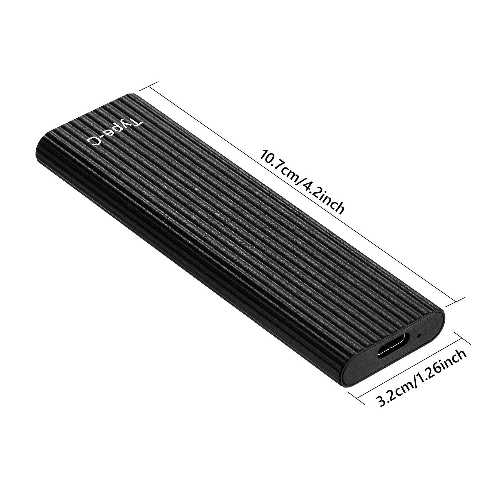 Külső SSD merevlemez, M1, alumínium, hordozható, USB 3.1, 16 TB, fekete ...