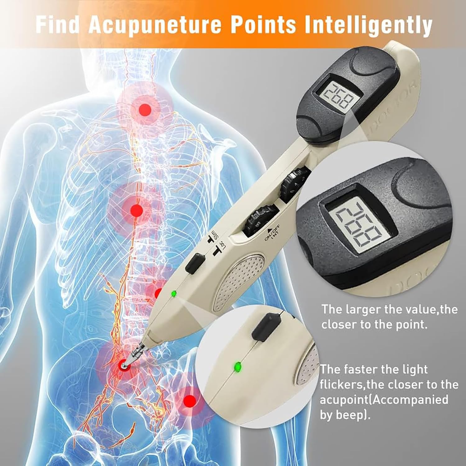 Aparat Electropunctura Profesional cu Detector de Puncte de Acupunctura ...