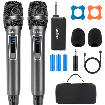 Set 2 microfoane wireless, BYONDSELF®, Digital, 30M, Receiver Wireless ...