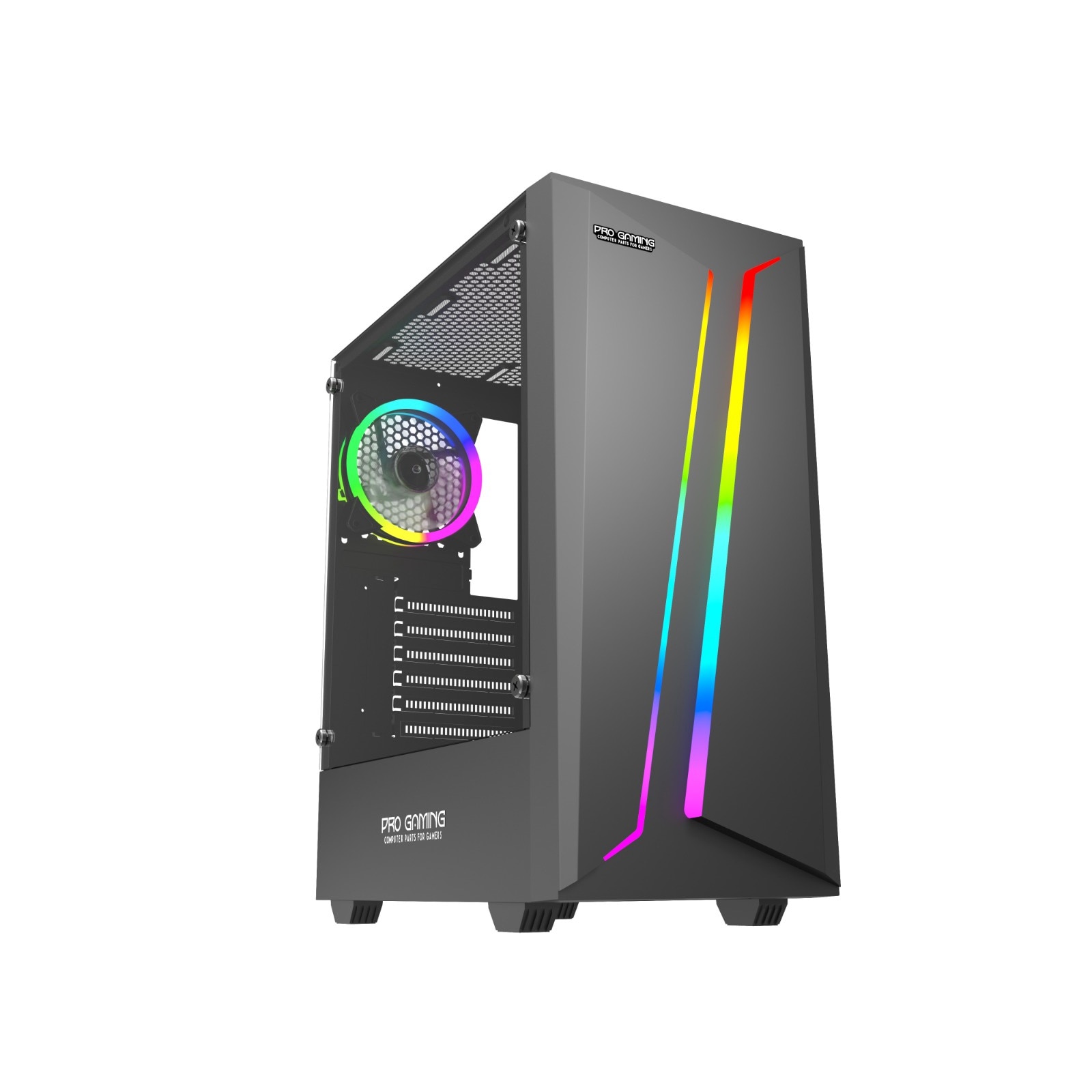 Carcasa PRO GAMING Scar V2, Middle Tower, ATX, Fara Sursa, 1X RGB FAN ...