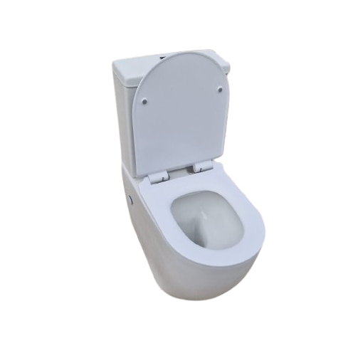 Set vas toaleta compact alb cu mecanism si capac softclose - eMAG.ro