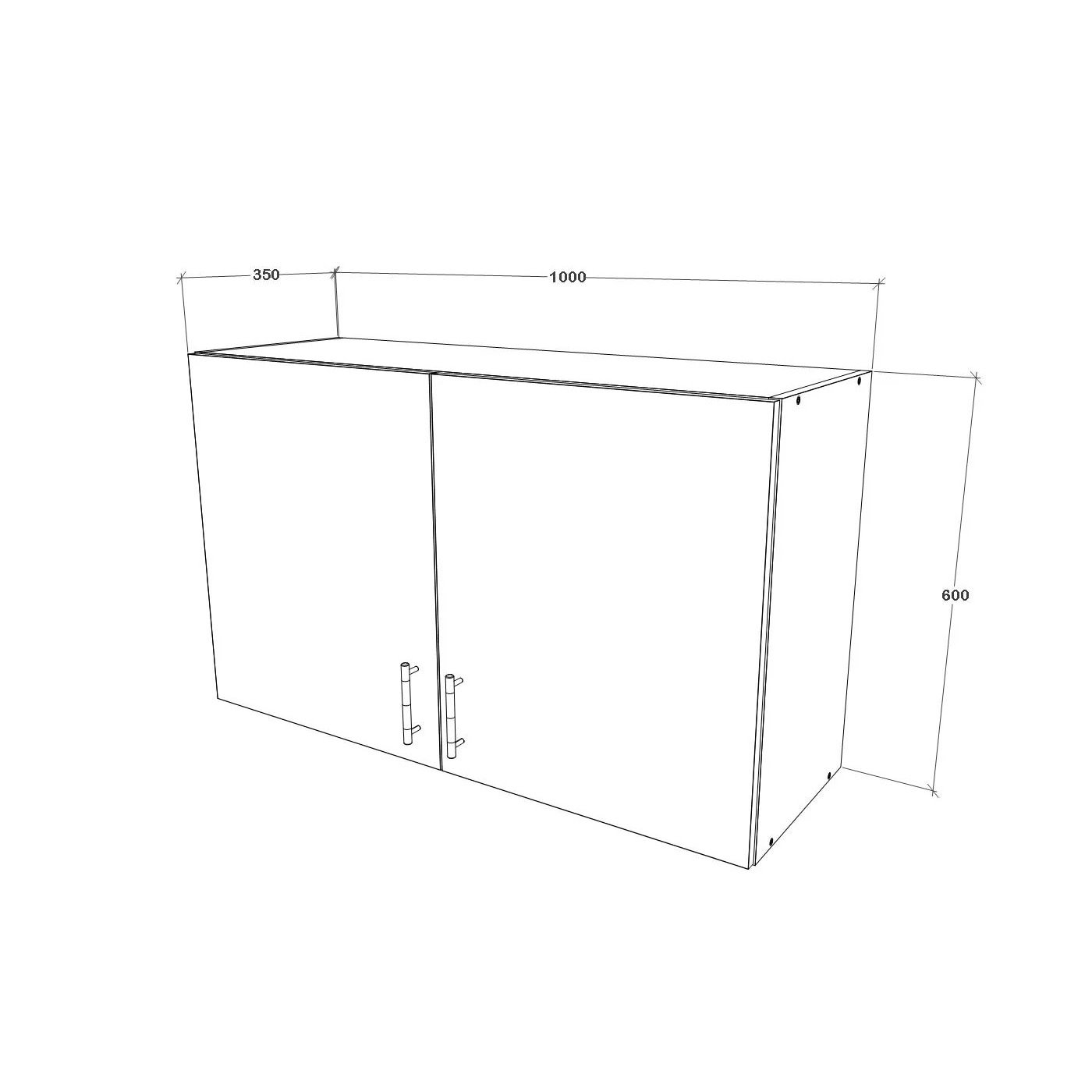 Corp Superior haaus Oran, 2 Usi, Alb, 100 x 33 x 60 cm - eMAG.ro