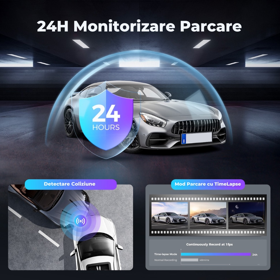 Camera Auto DVR Nuvora, Camera de Bord, 4K Full HD, 1080P, Design ...