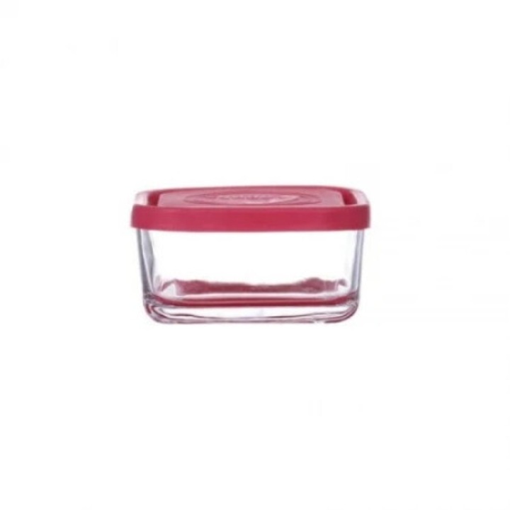 Caserola sticla patrata cu capac plastic 450ml wow - eMAG.ro