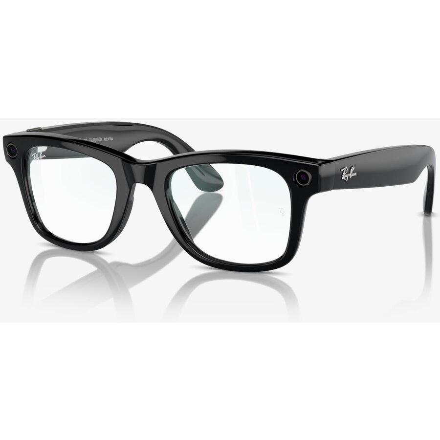 Ochelari Smart Ray-Ban Meta Wayfarer, Marime M, 32 GB stocare, Camera ...