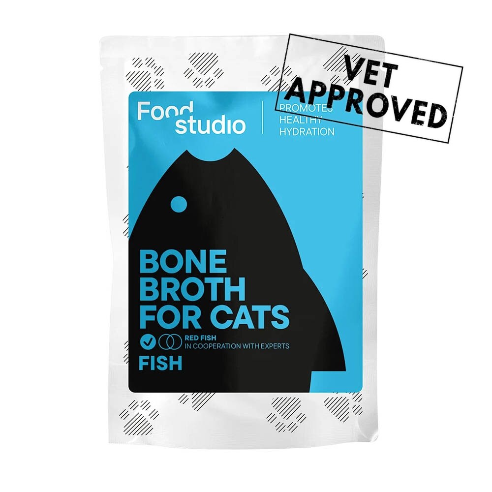 Supa de oase de peste rosu pentru pisici, Food Studio, 100 ml 1 plic ...