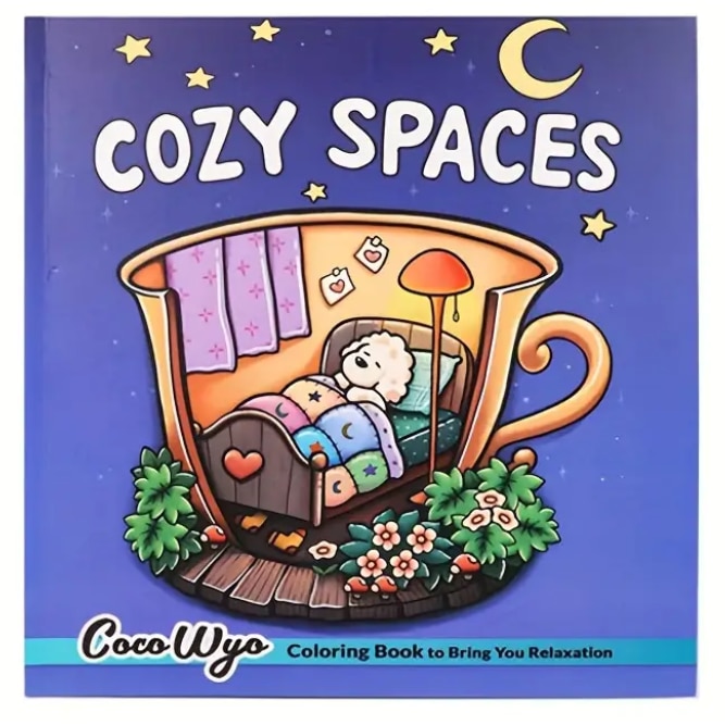 Carte de Colorat, Cozy Spaces, Coperta Cartonata, Desene Haioase ...