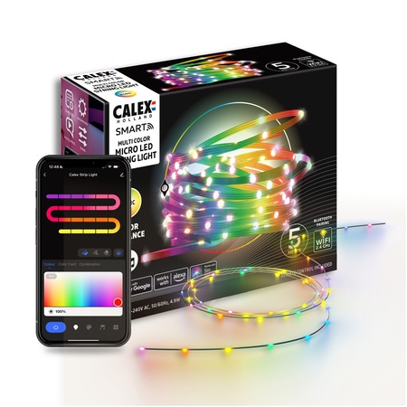 Banda Micro LED RGB inteligenta Calex Smart, Wi-Fi, Bluetooth ...