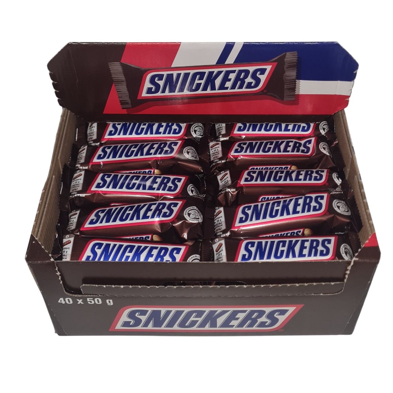 Baton Ciocolata cu Alune si Caramel SNICKERS, 40 de bucati x 50 gr ...