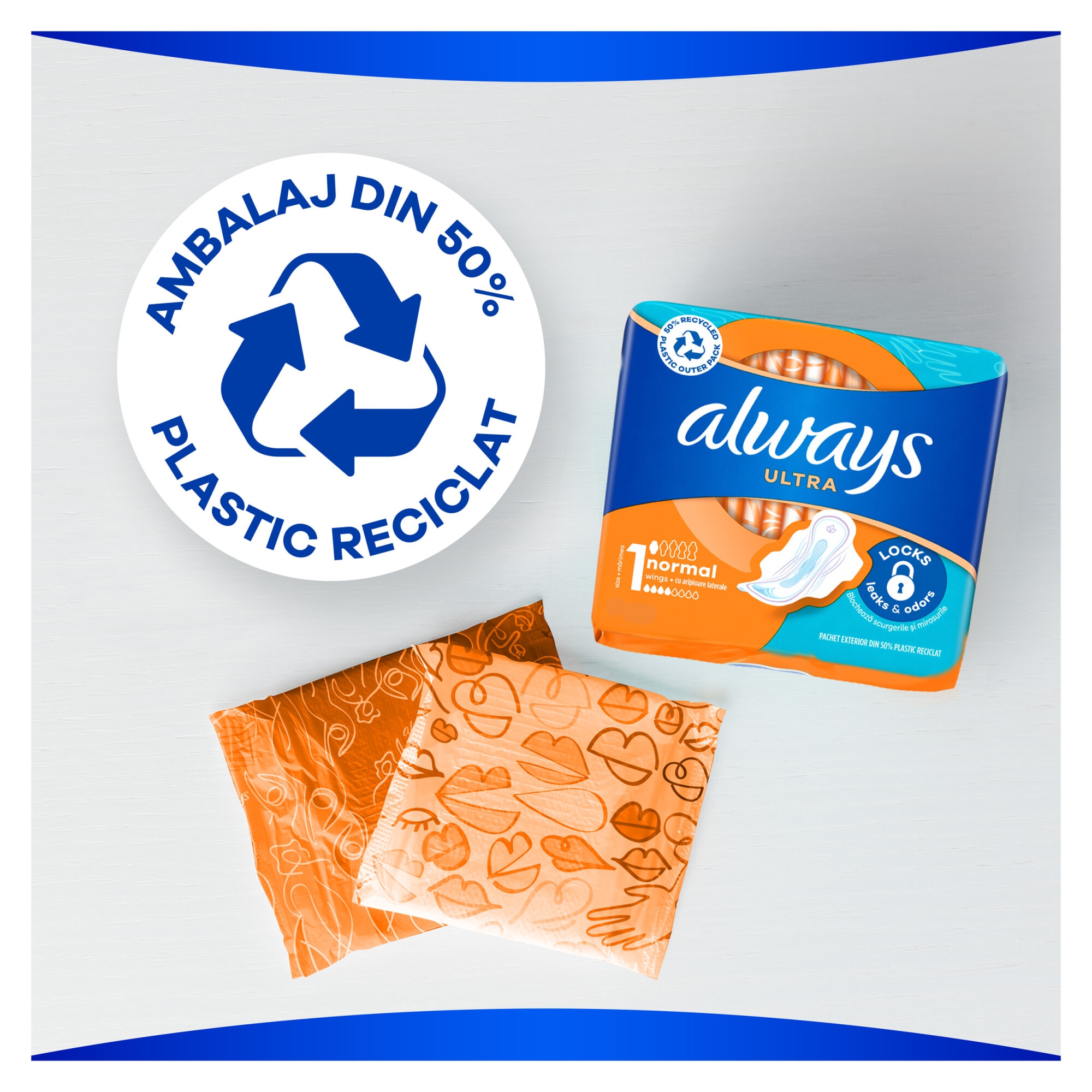 Absorbante Always Ultra Normal, 56 buc - eMAG.ro