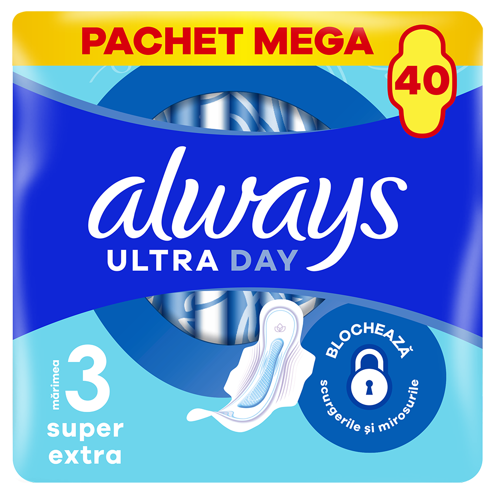 Absorbante Always Ultra Day & Night, 40 buc - eMAG.ro