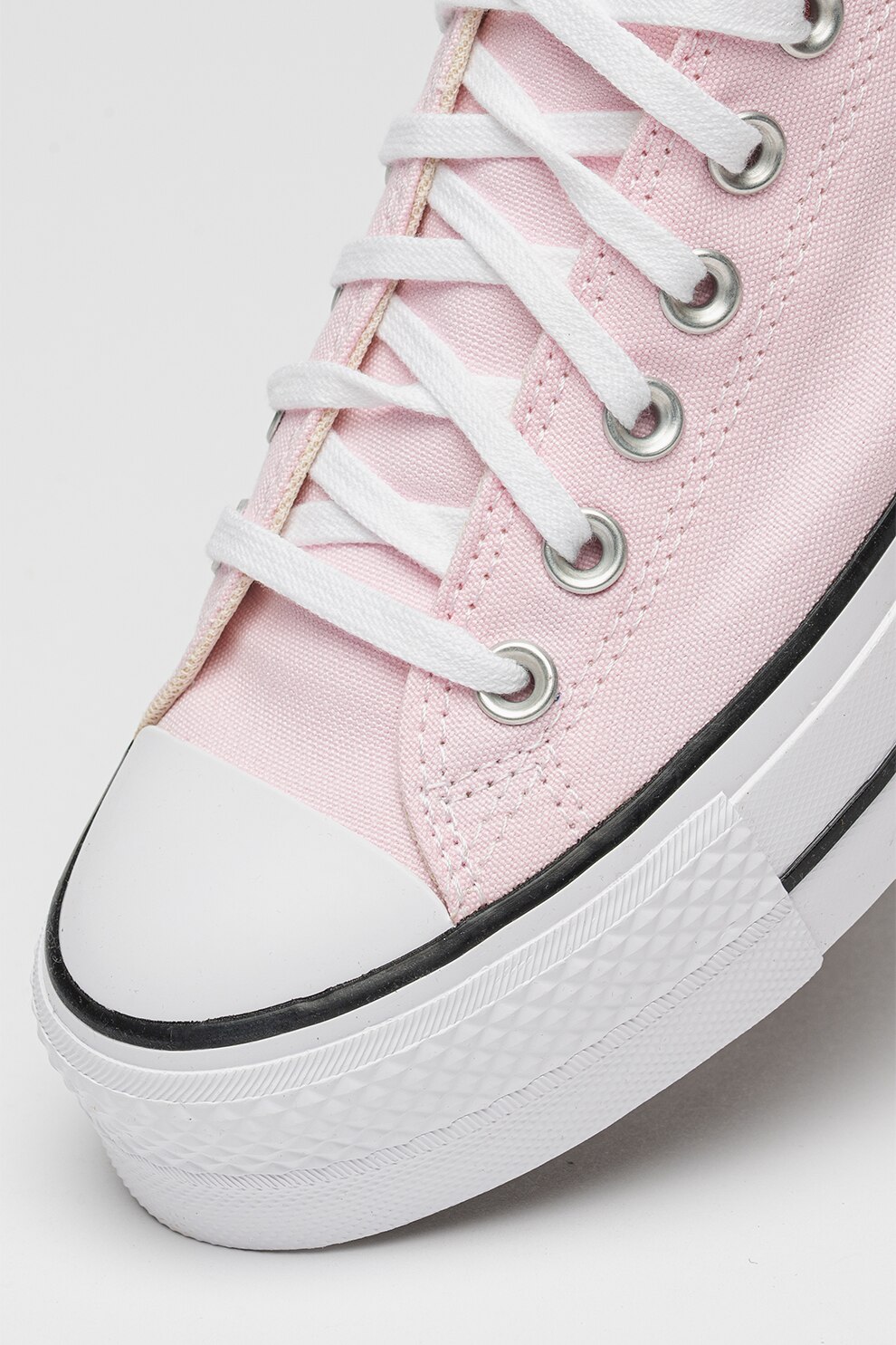 Converse, Pantofi sport low-cut cu platforma All Star Lift, Alb, Roz ...