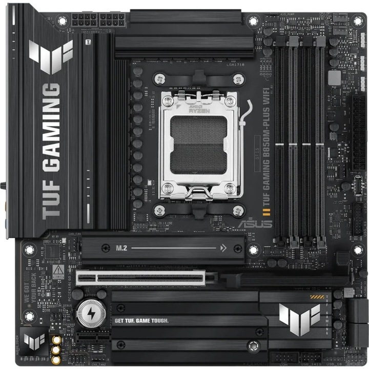 Placa de baza ASUS TUF GAMING B850M-PLUS WIFI, AMD B850, AM5, DDR5, mATX - eMAG.ro