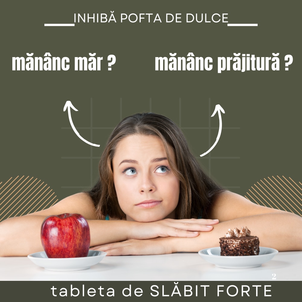 Slabit Forte 100 tablete, metabolizeaza lipidele, inhiba pofta de dulce ...