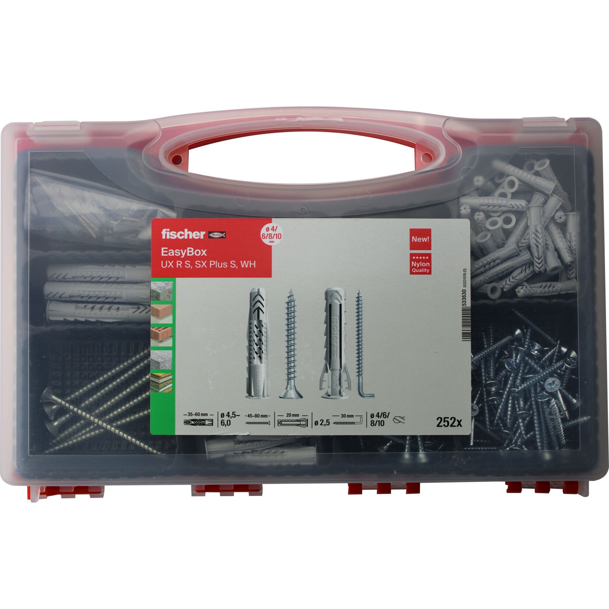 Set dibluri Fischer Easy Box 252 buc cu suruburi si dibluri universale ...